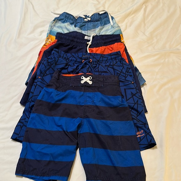 Swim | Set Of 4 Boys Size 112 Swim Trunks With A Rash Guard | Poshmark